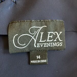Alex Evenings | Dresses | Alex Evening Maxi Navy Blue Formal Dress ...